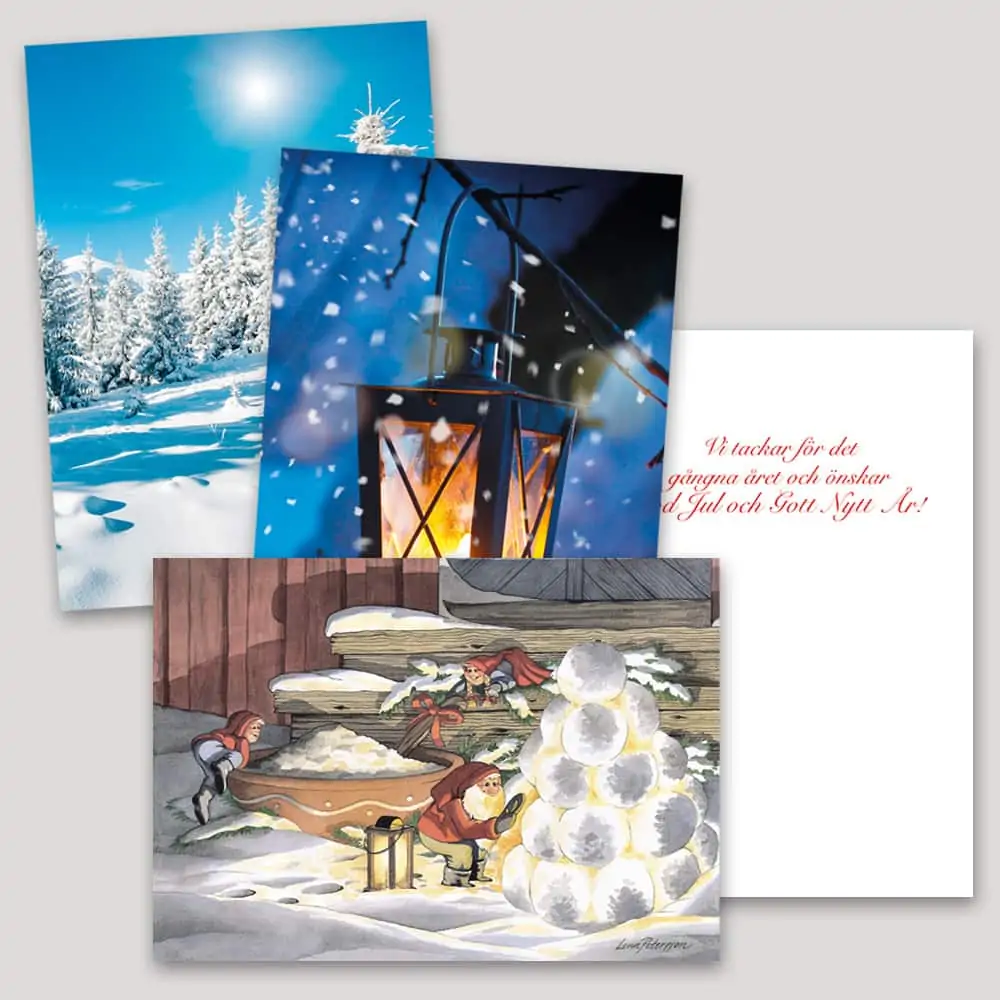Julkort - Bli Återförsäljare - Många Vackra Motiv - Gullers Trading